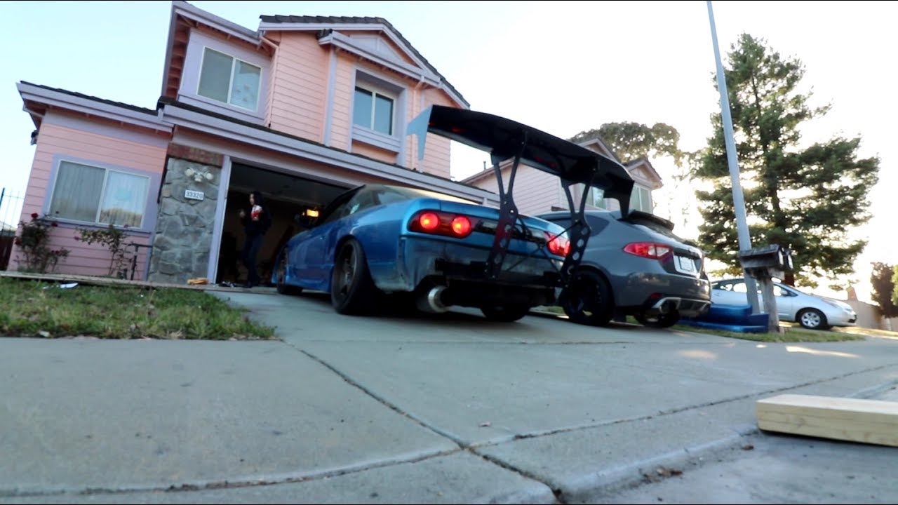 BOOSTED 240sx GETS A BIG WING!! - YouTube