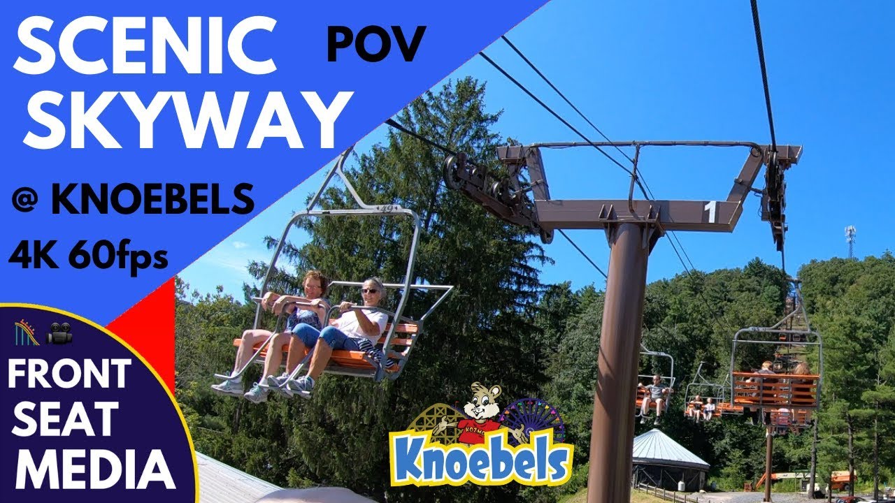 Scenic Skyway POV Knoebels Amusement Resort Chair Lift 4K 60fps Front ...