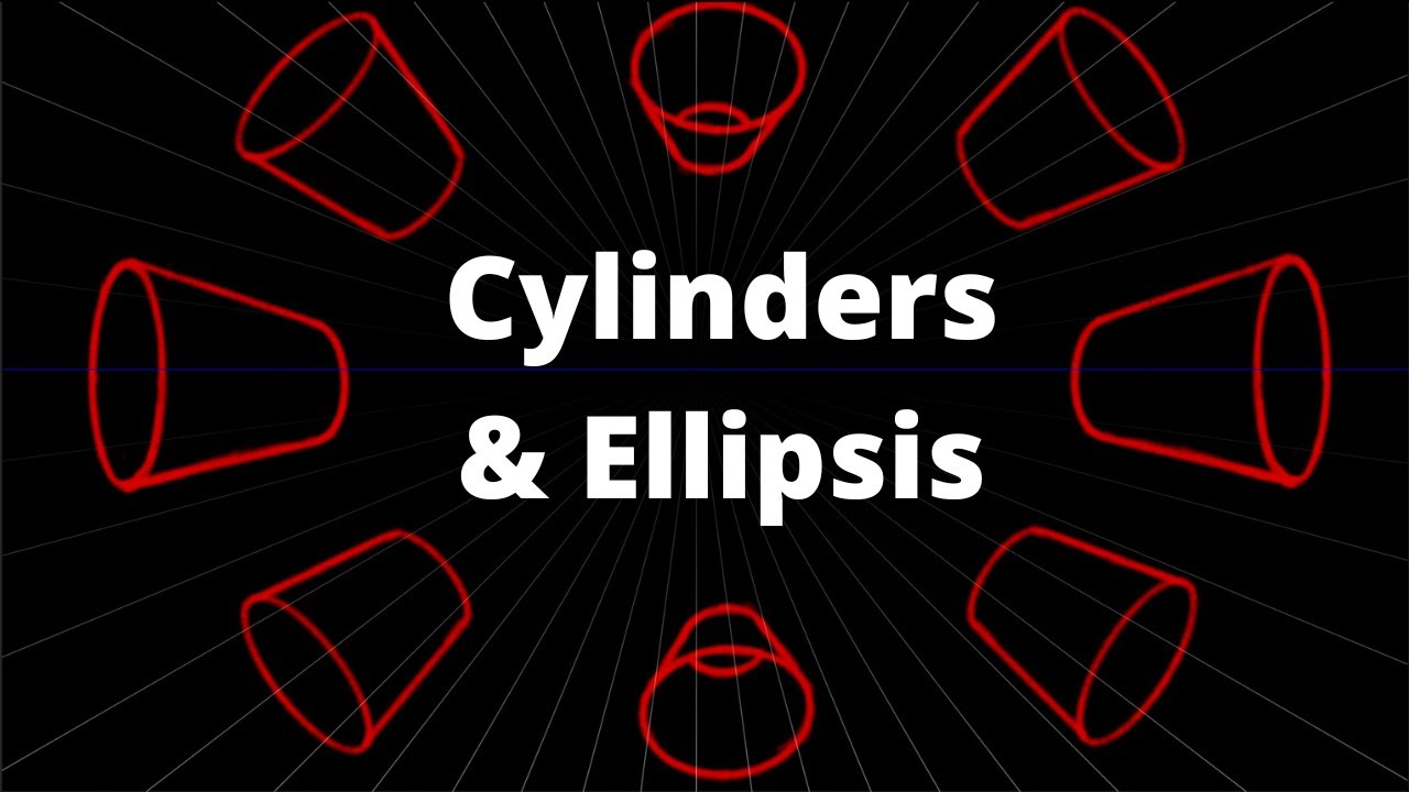 Draw a Cylinder from Different Angles in One Point Perspective - YouTube