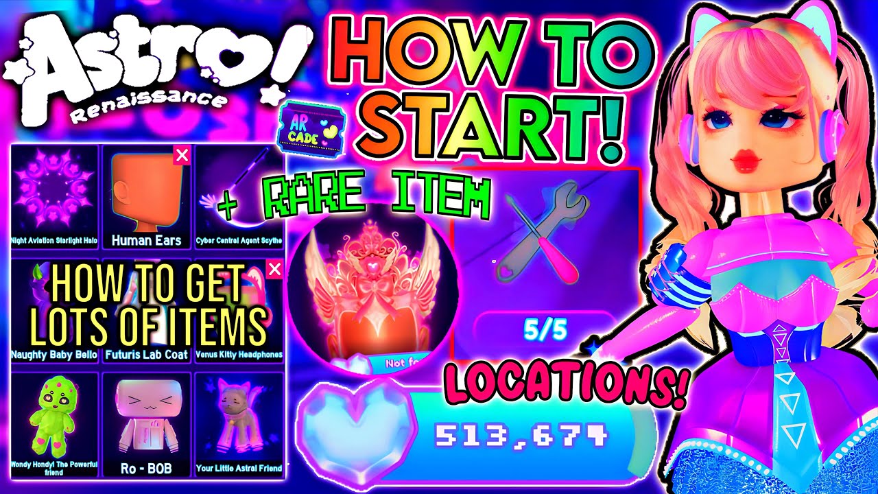 HOW TO PLAY ASTRO RENAISSANCE! QUEST LOCATIONS, FREE ITEMS, TUTORIAL ...