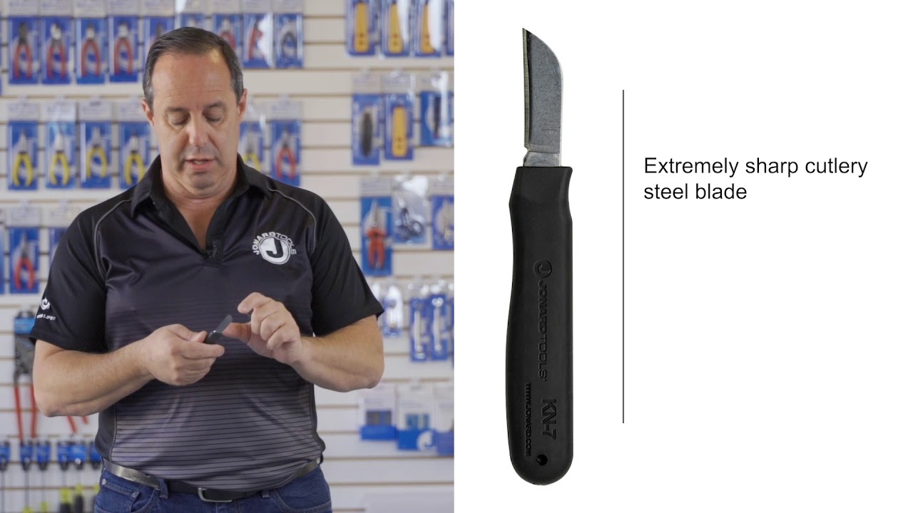Jonard Tools KN-7 Ergonomic Cable Splicing Knife - YouTube