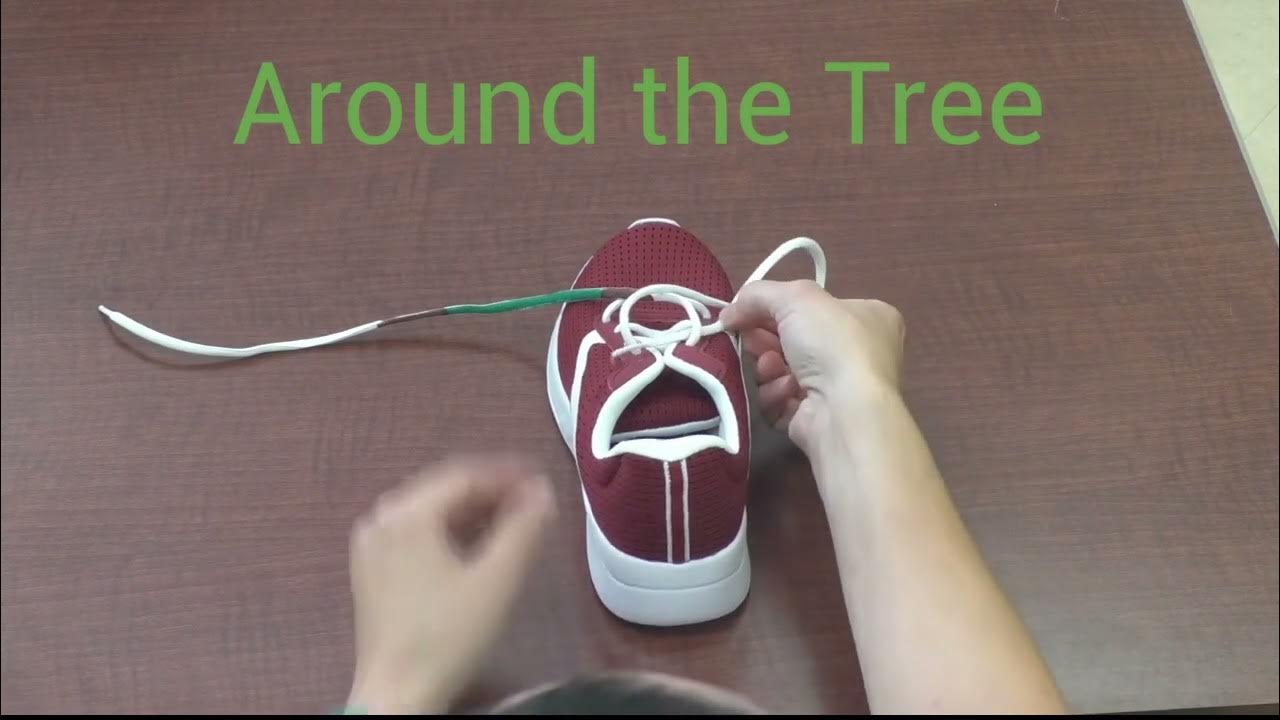 Around the Tree Shoe Tying Method - YouTube