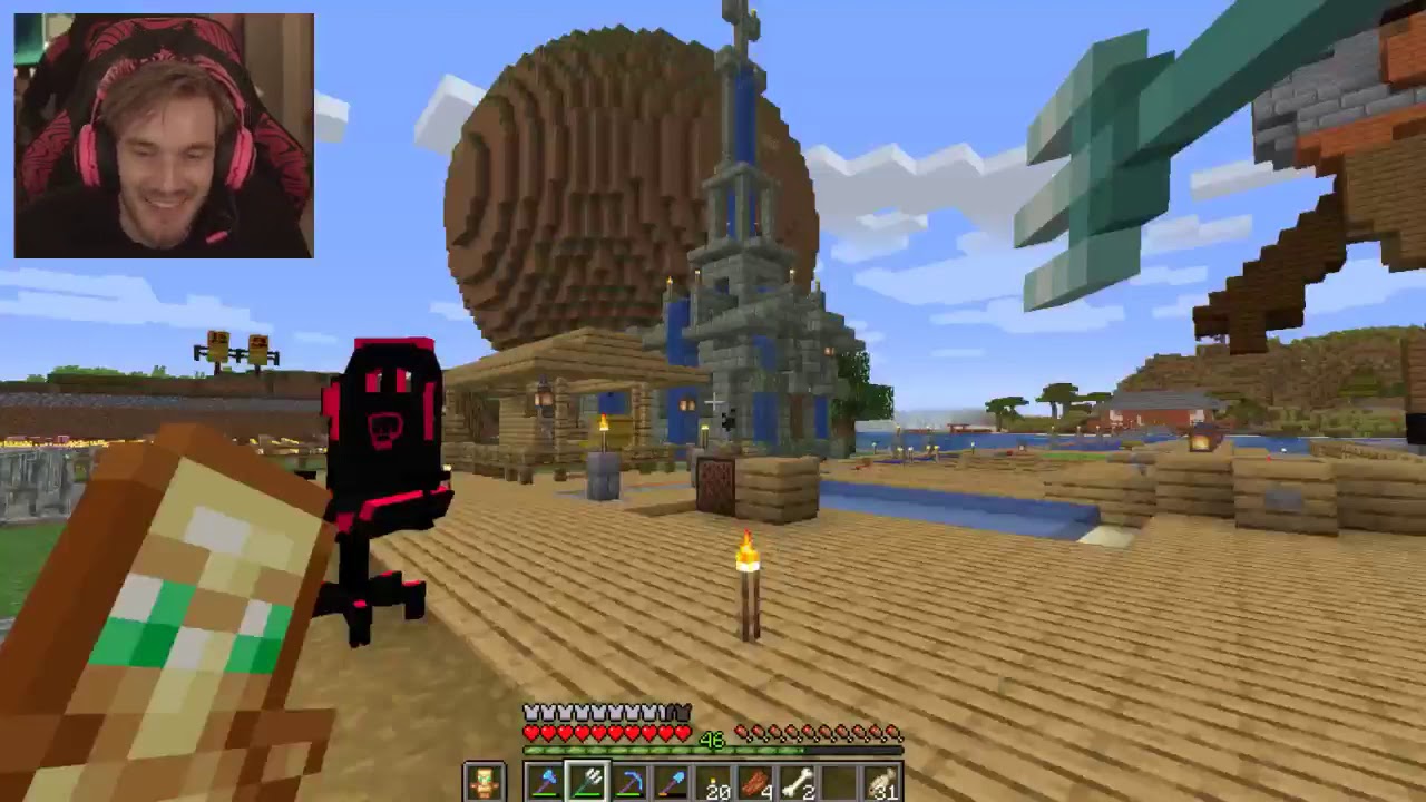 Pewdiepie Minecraft livestream (DLive) (12 Aug 2019) - YouTube