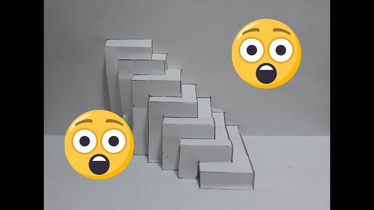 HOW TO MAKE A KIRIGAMI OF POP UP STAIRS/CÓMO HACER UN KIRIGAMI DE SUBIR ...