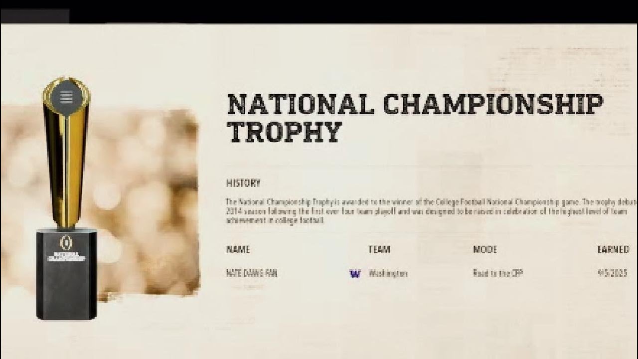 Natty NATE-DAWG-FAN CFB 26 Road to the CFP Online - YouTube