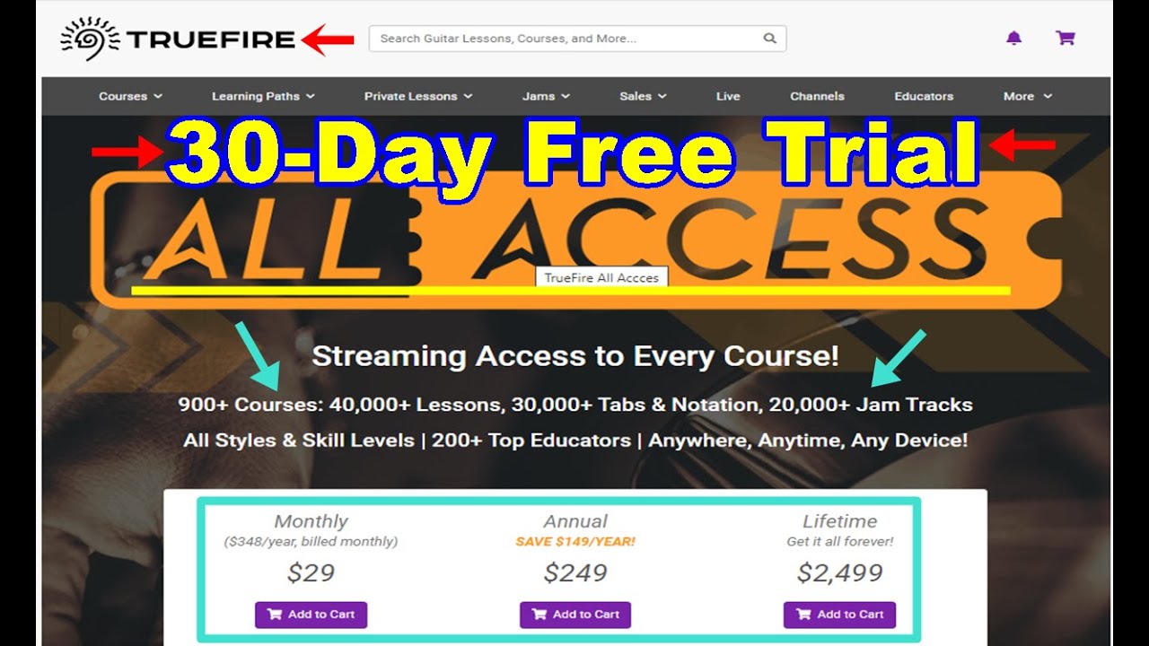 TrueFire Review - Online Guitar Lessons for Beginners - YouTube