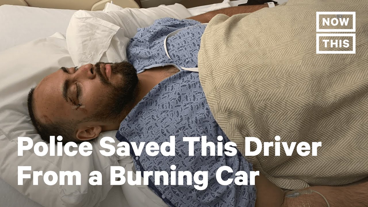 These Officers Rescued a Driver From a Burning Car | NowThis - YouTube