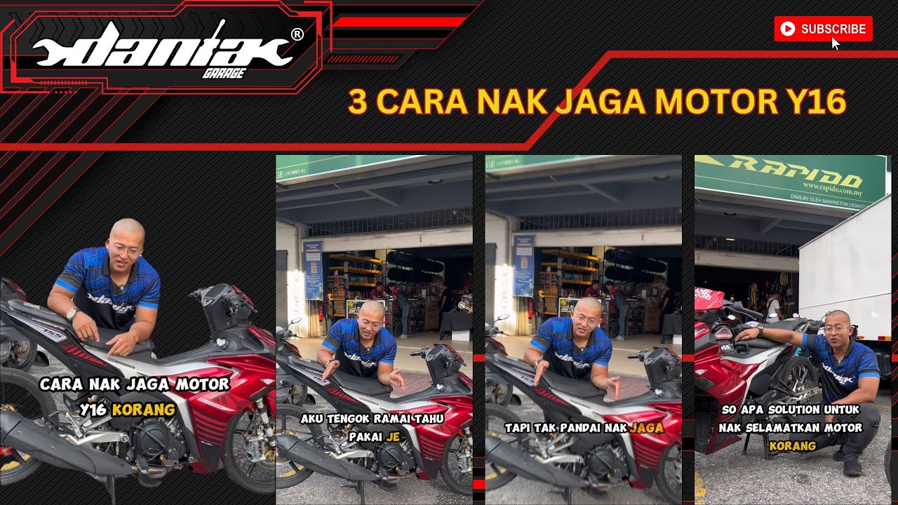 3 cara mudah jaga motor y16 jom tengok sampai habis - YouTube