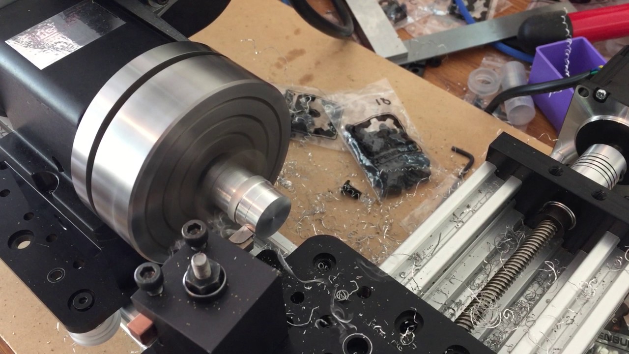 Testing LaserWeb's conversational lathe mode - YouTube