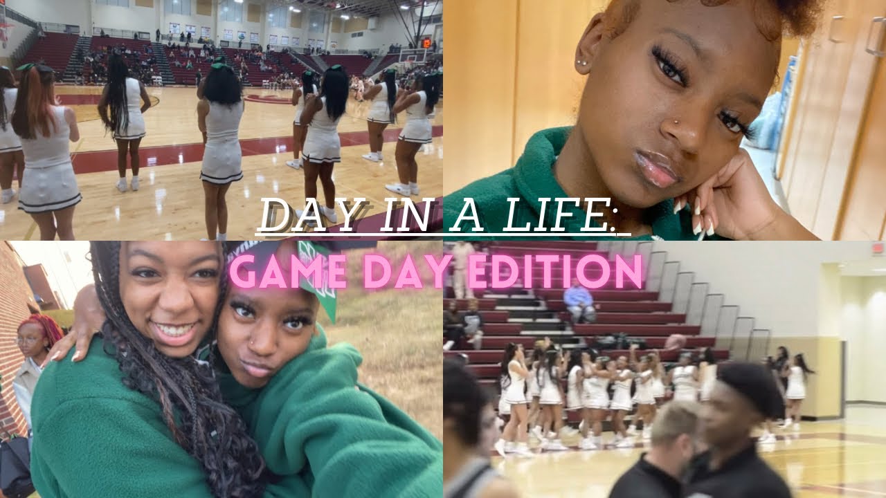 A Day in a life as a cheerleader | Game day Vlog, bus ride, & more ...