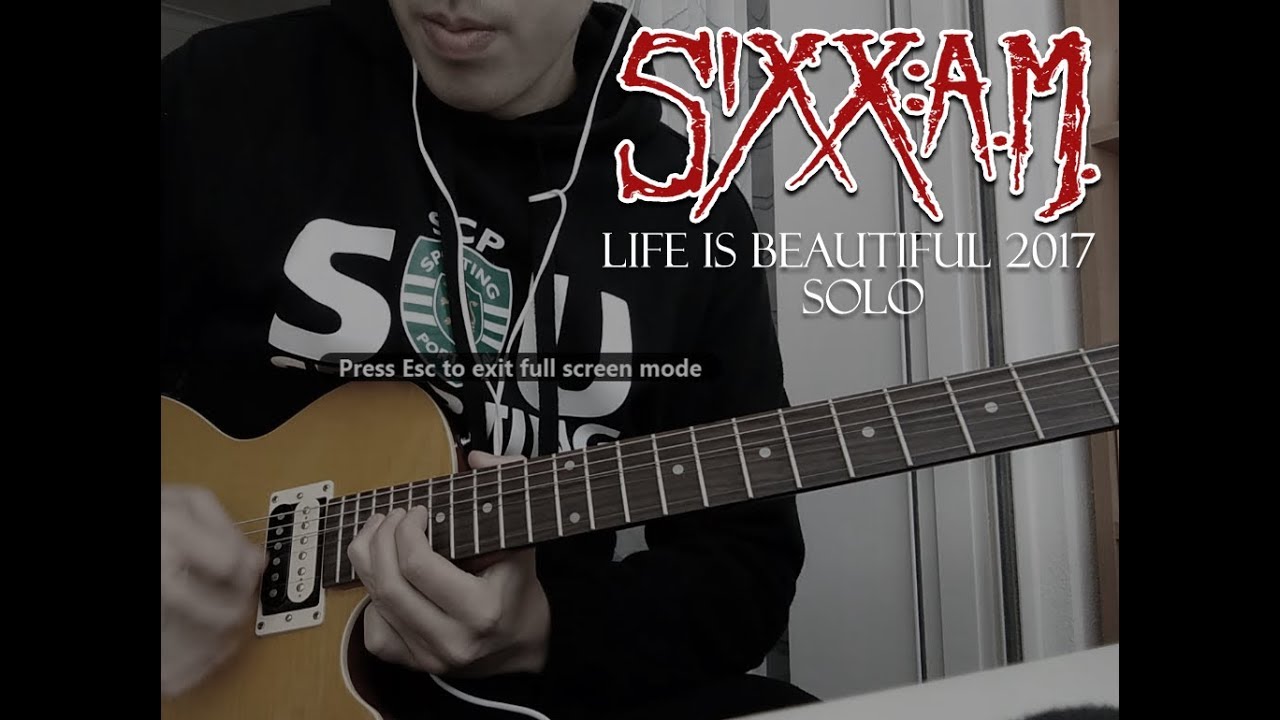 Sixx:AM-Life is Beautiful 2017 (Solo cover by Rocha) - YouTube