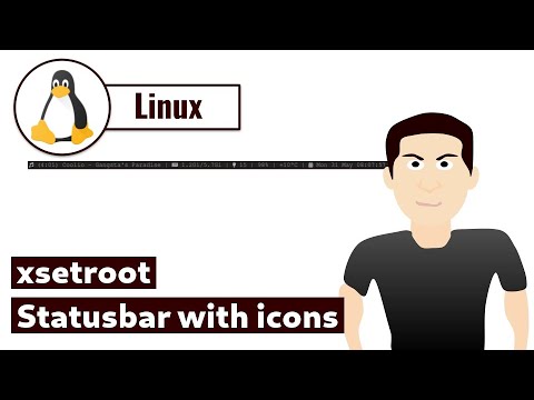 Statusbar simple icons using xsetroot and wttr.in - YouTube