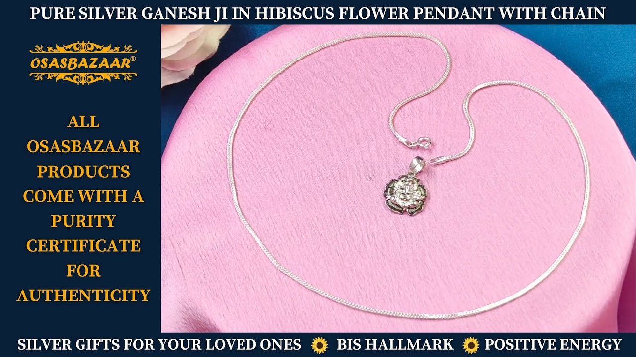 925 Silver Ganesh Ji Locket With Chain | Best Gift For Family And ...