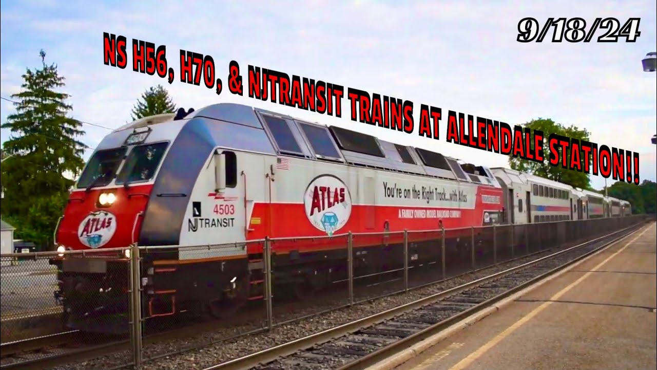 NS H56, H70, & NJTransit Trains At Allendale Station!! 9/18/24 - YouTube