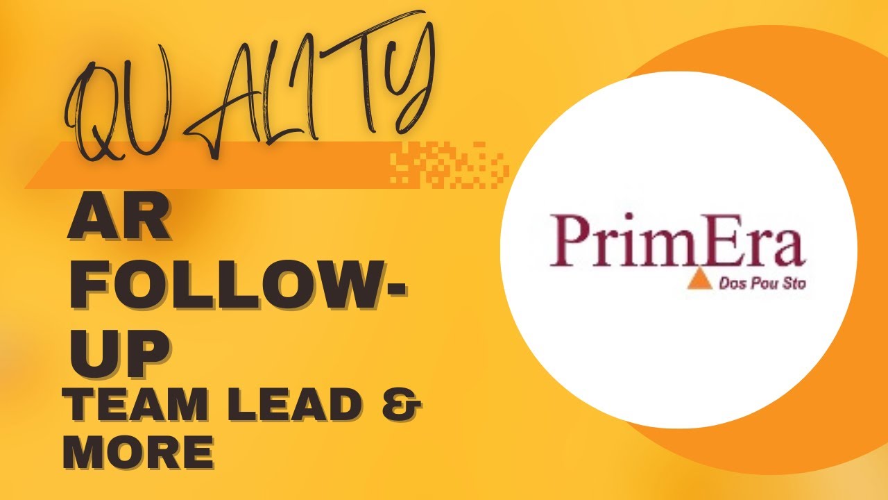 PRIMEra MEDICAL | AR FOLLOW UP | TEAM LEAD | EXPERIENCE JOBS - YouTube