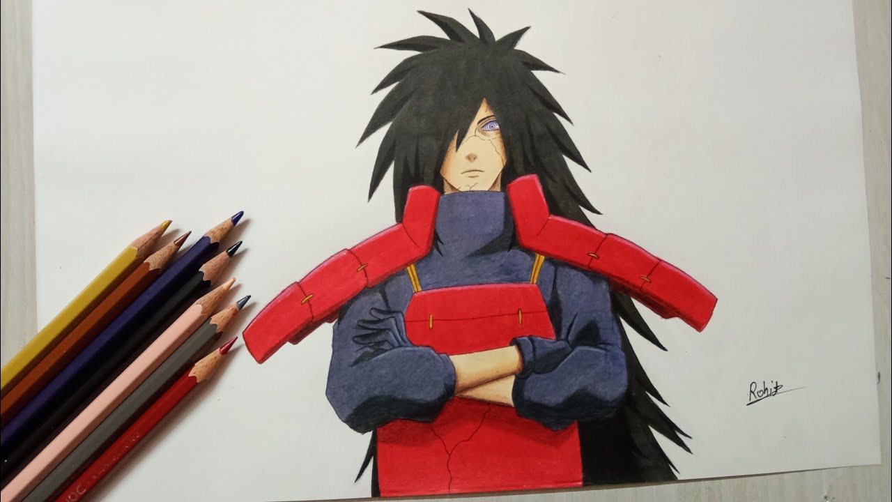 How To Draw Madara Uchiha - Naruto Shippuden | Step By Step Tutorial ...