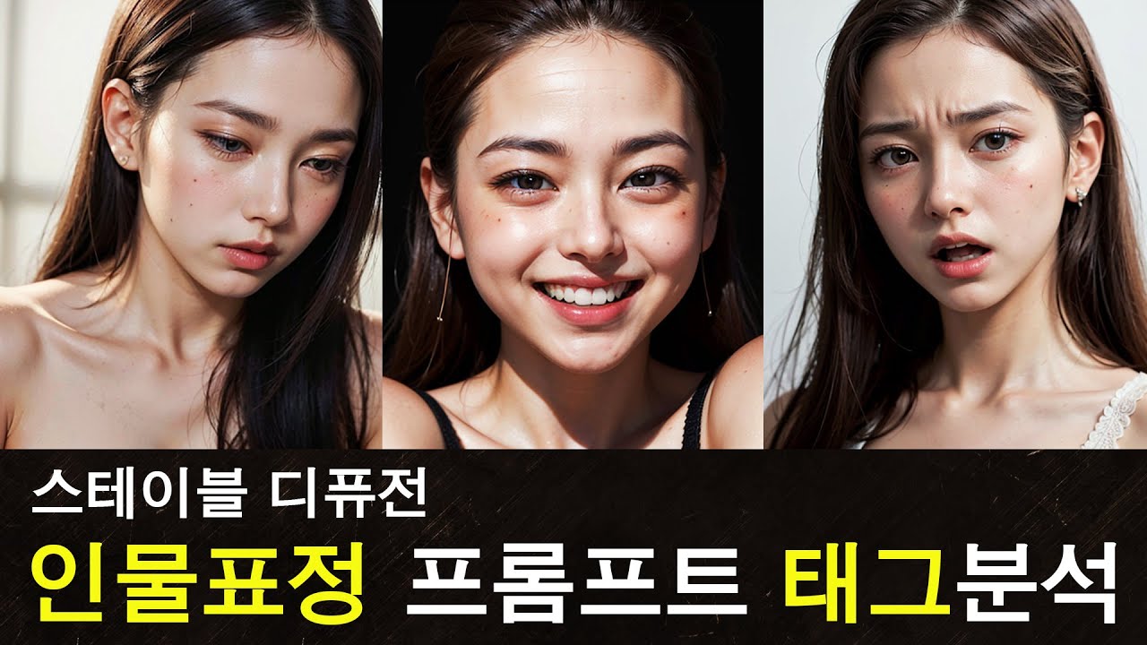 스테이블 디퓨전 표정 바꾸기 스테이블 디퓨전 프롬프트 Youtube