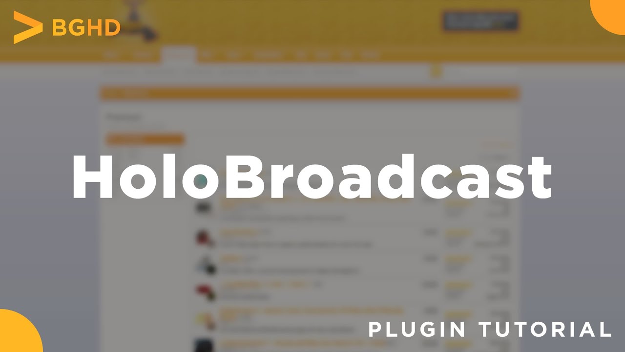 HoloBroadcast - Spigot Plugin Tutorial/Overview - YouTube
