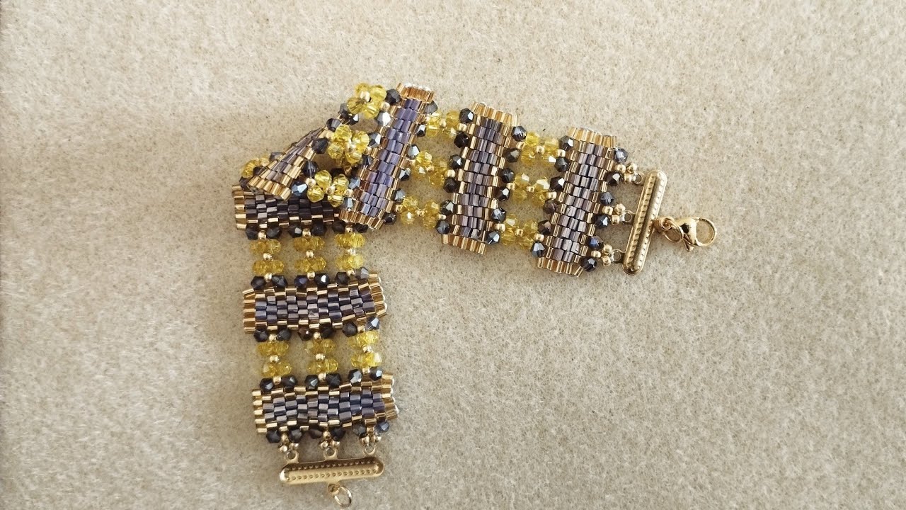 Odd count Peyote stitch.... easiest way (method) | DIY Partywear Bracelet - YouTube