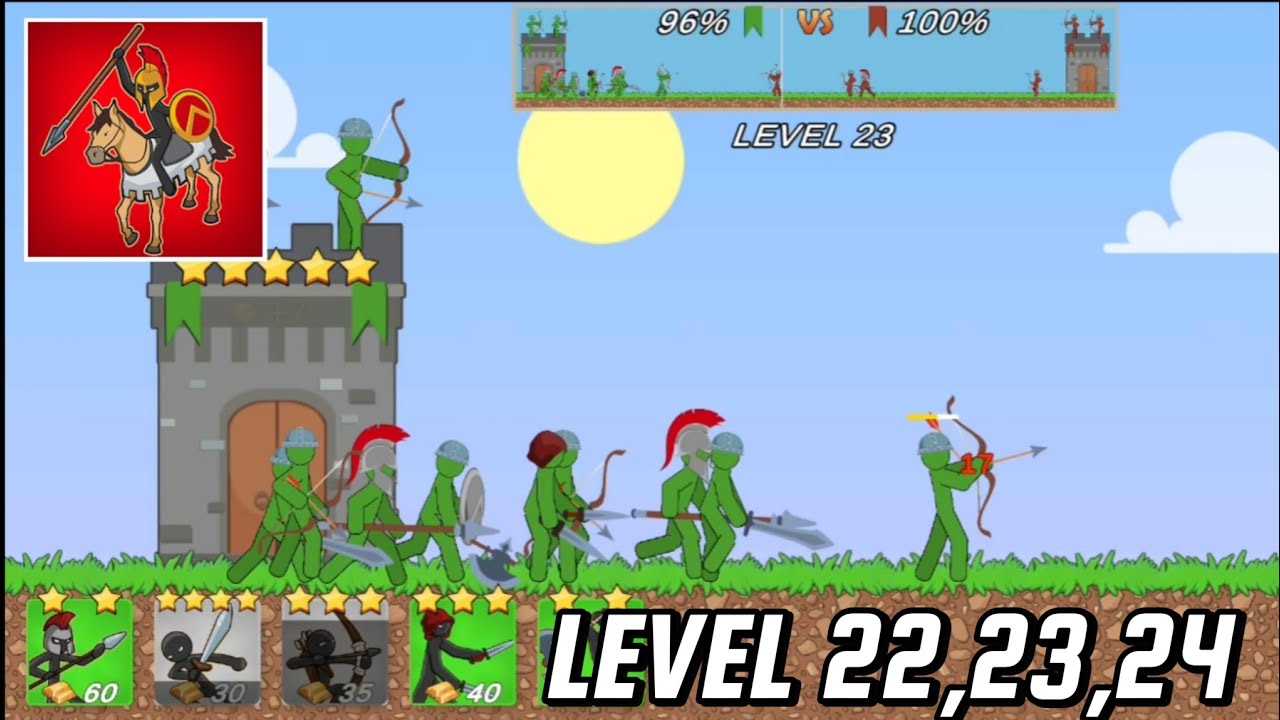 STICK RAGDOLL BATTLE SIMULATOR - GAMEPLAY/WALKTHROUGH (LEVEL 22,23,24 ...