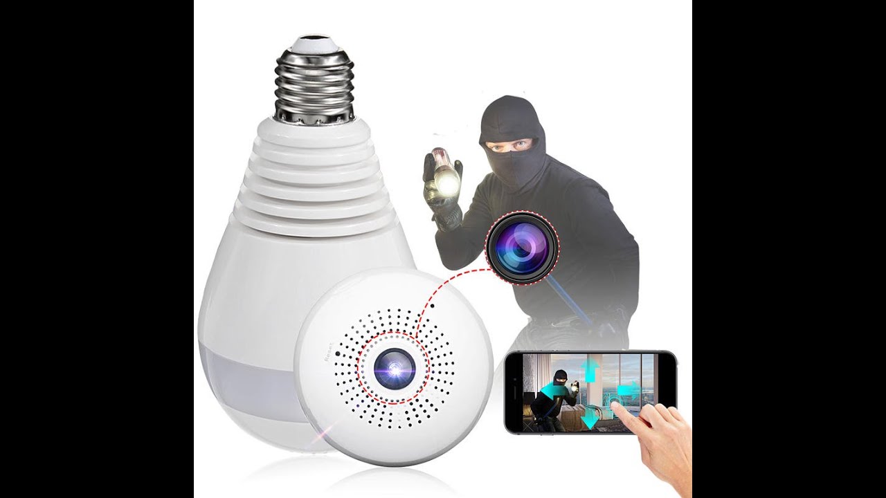 caméra ampoule panoramique 360 degrés avec wifi surveillance ip et ...