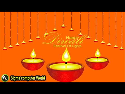 How to Make Happy Diwali wishing card Design in corel draw - YouTube
