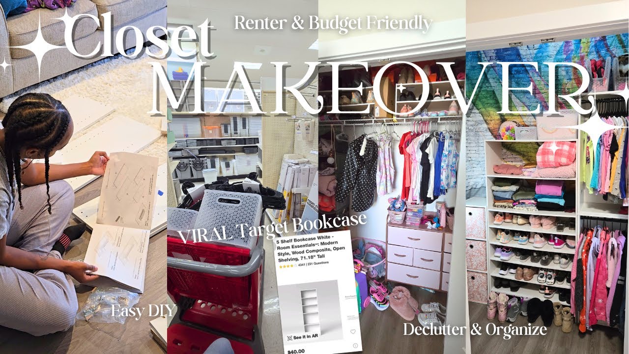 Closet MAKEOVER │Renter & Budget Friendly DIY Closet System, Viral ...