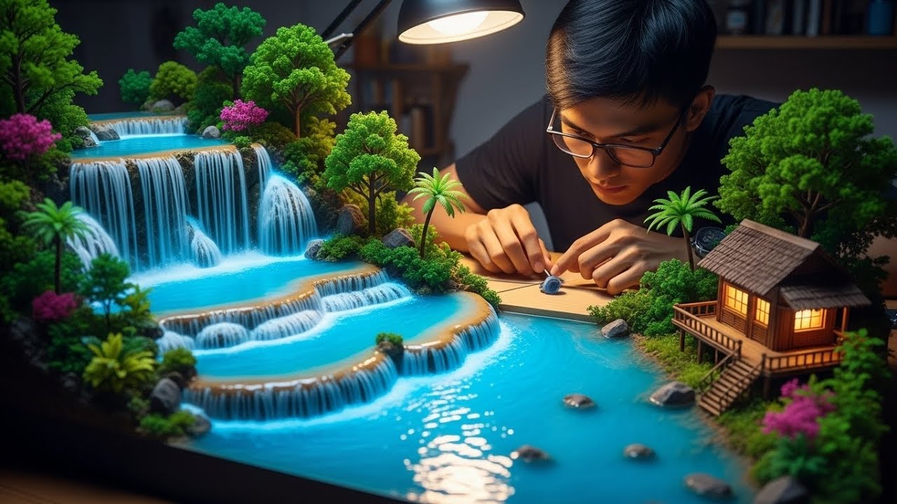 Creating a Stunning Miniature Waterfall Diorama | Ultra-Realistic DIY ...
