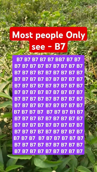 most people only see -B7, EP-206 #brainteasers #braintest #find #shorts ...