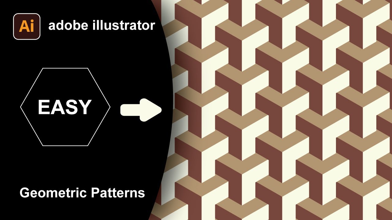 Make Pattern in Illustrator | Geometric Pattern Design | Urdu \ Hindi ...