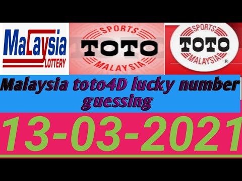 Malaysia toto 4D SPECIAL lucky NUMBER 13-03-2021 TOTO 4D FOR GUESSING ...
