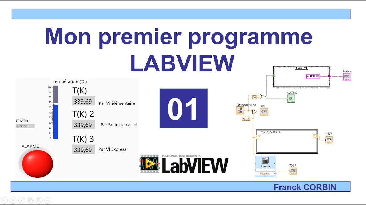 Tuto 1er programme LABVIEW (BTS TPIL Licence Pro) - YouTube