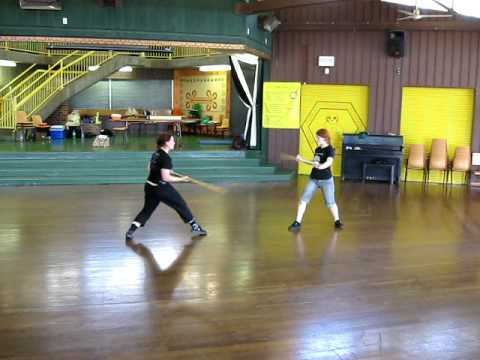 Swordplay: School of theatrical Fencing Quarterstaff workshop- AJ and ...