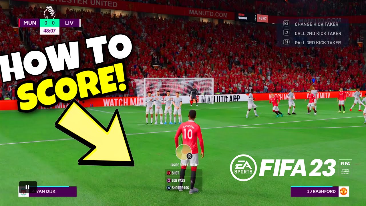 How to Score A Free Kick on FIFA 23! - YouTube