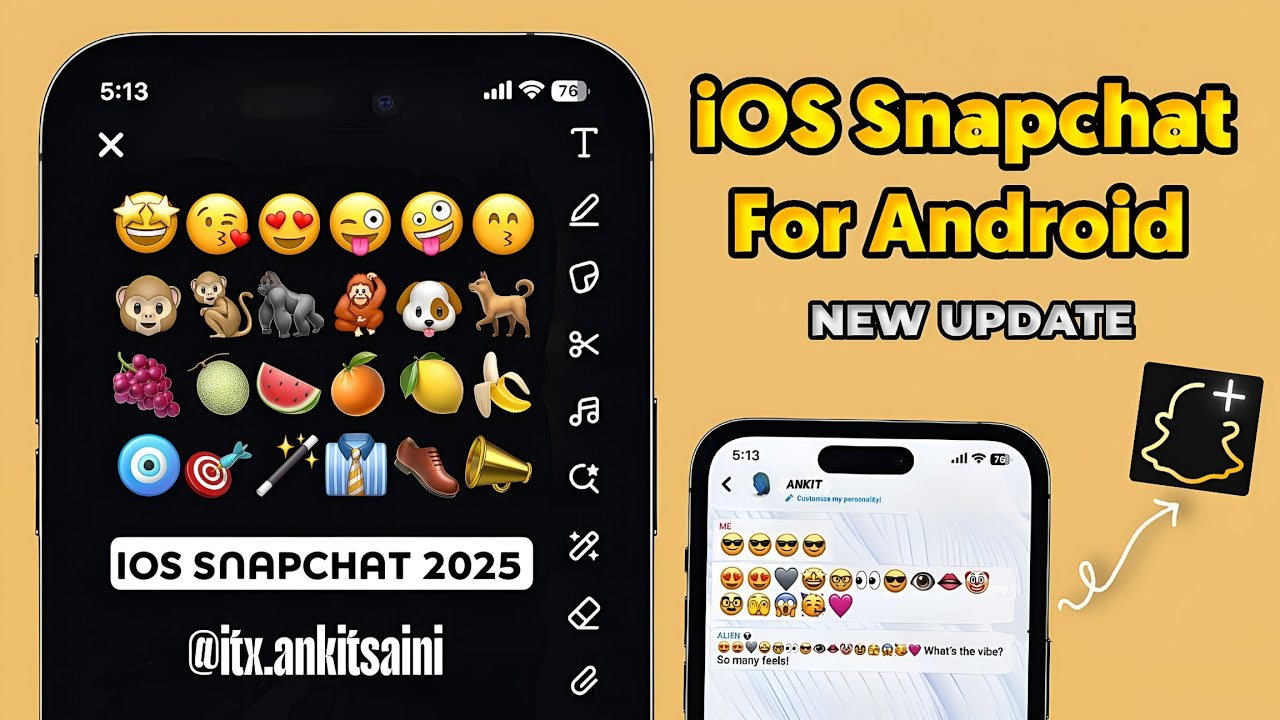 iOS Snapchat on Android Latest Version 2025 | Snapchat iOS Emojis for ...