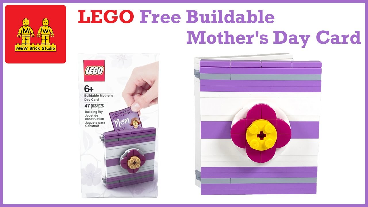 LEGO Free Buildable Mother's Day Card Speed Build[M&W Festival EP2 ...