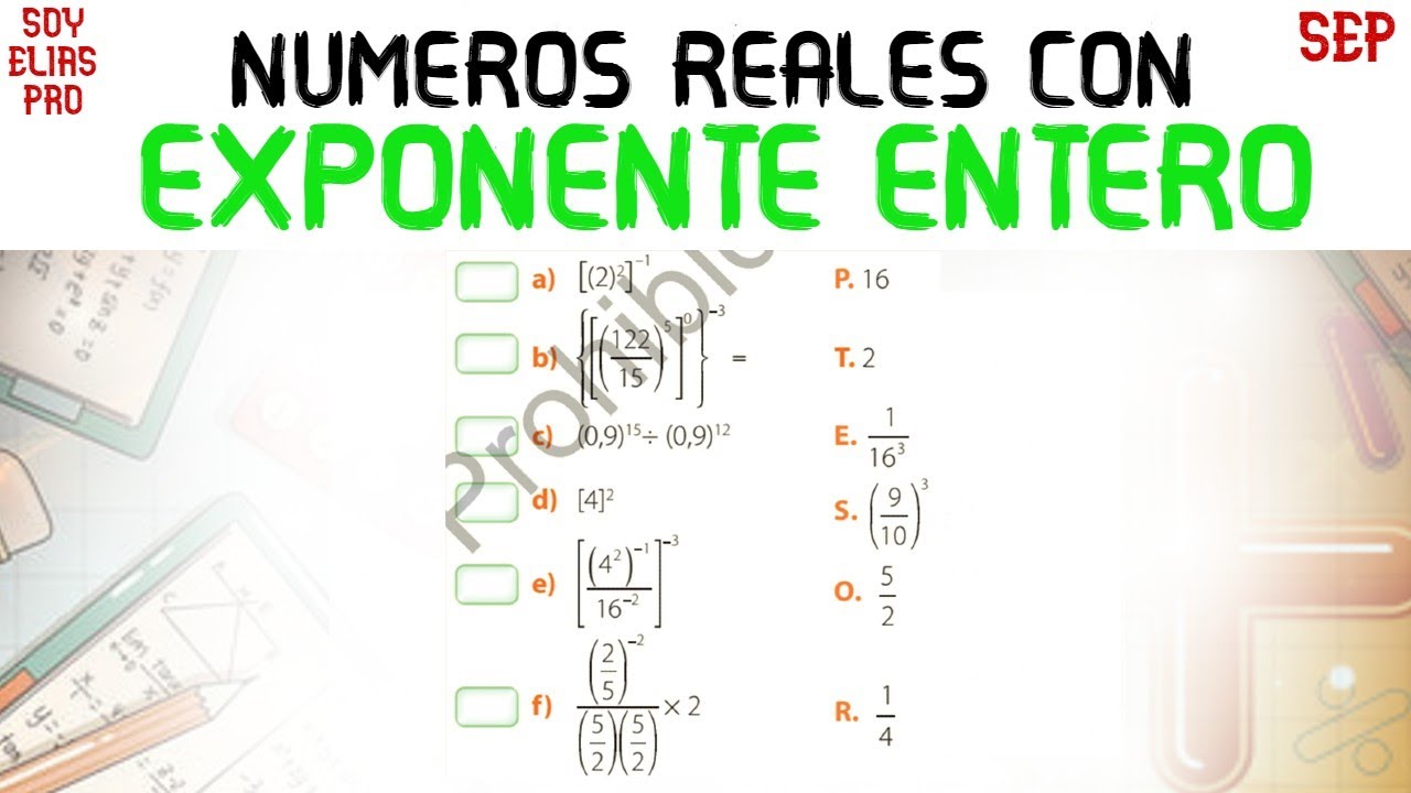 Números Reales con Exponentes Enteros | Actividad 1 - YouTube