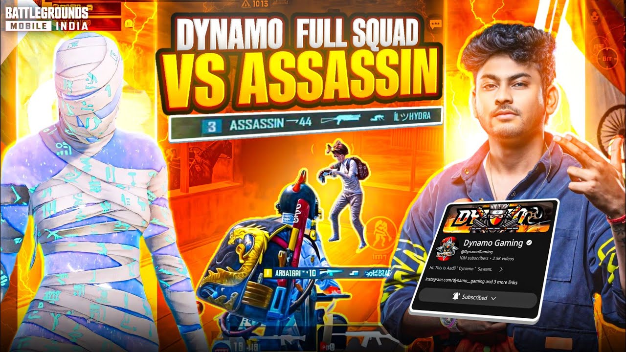 DYNAMO GAMING Full Squad Vs ASSASSIN 😳🔥| Fight With No 1 🇮🇳 Gamer | On ...