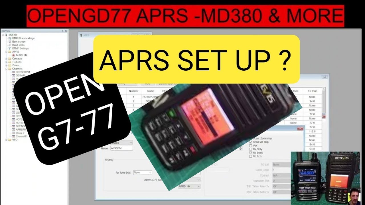 OPENGd77 - RT3S/MD390 Look Up Firmware & APRS Learning - YouTube