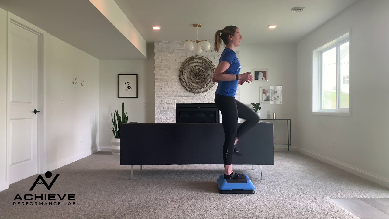 Step Up with Dowel Behind Back - YouTube