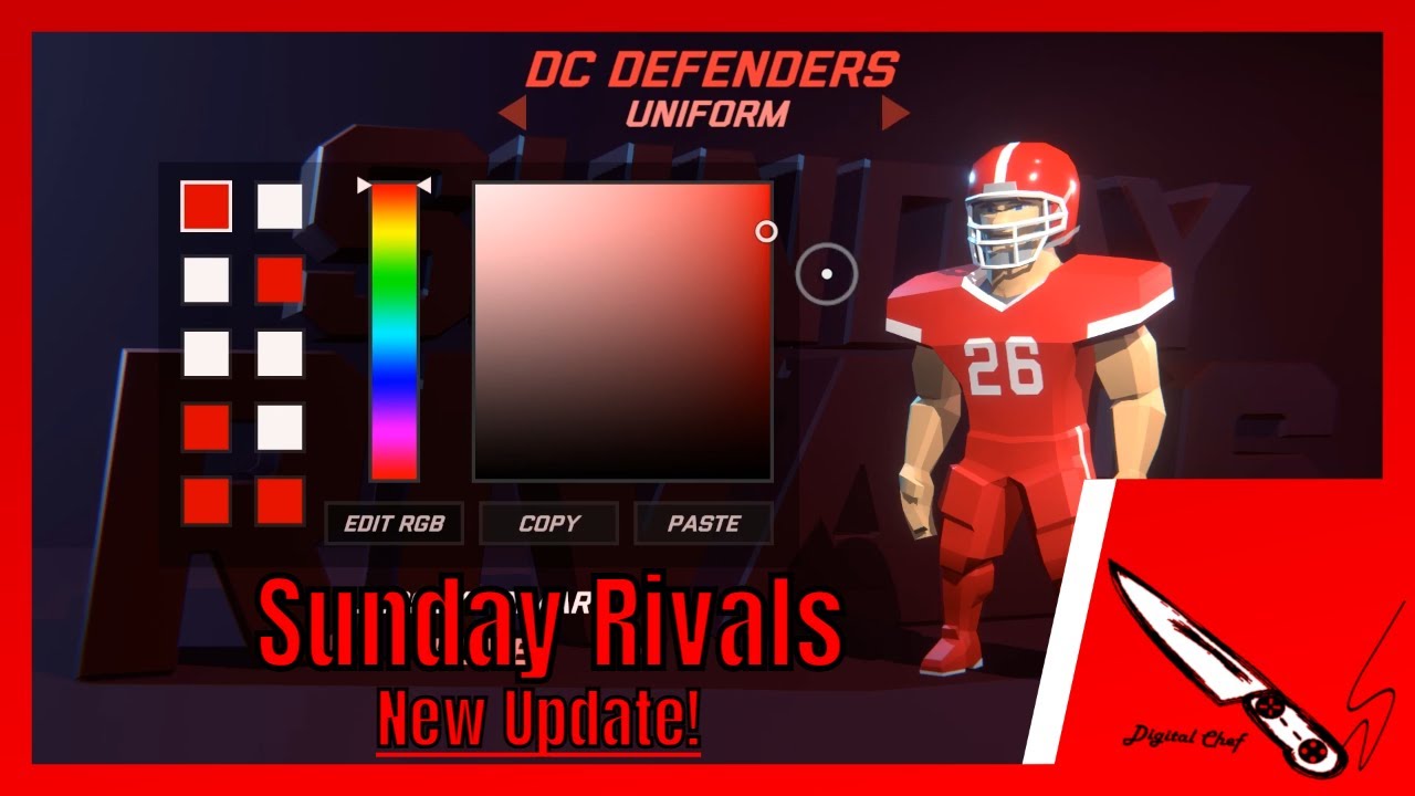 Sunday Rivals custom teams/rosters update - YouTube