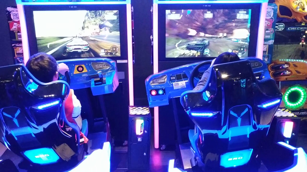 Playing Storm Racer G Deluxe racing game at Genting Highland - YouTube