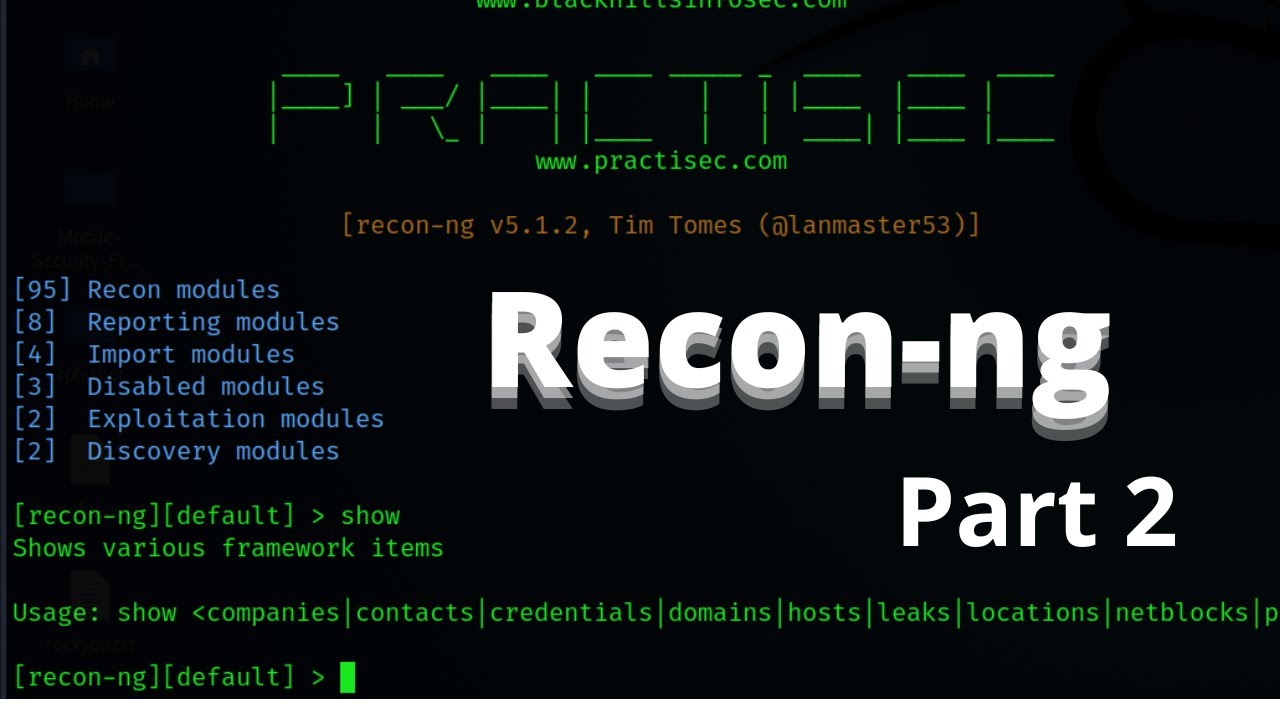 Recon-ng- Complete Tutorial Part 2[Hindi] - YouTube