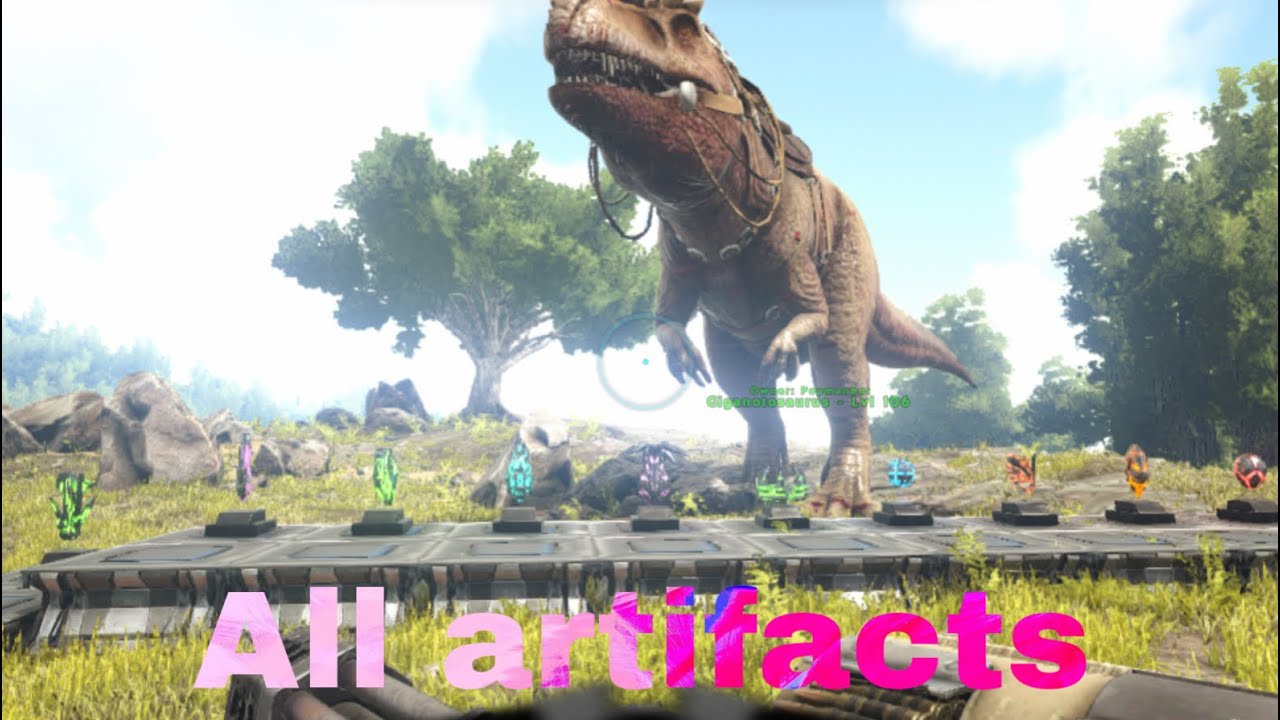 All artifacts on the island in ark survival evolved - YouTube