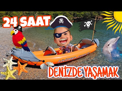 24 SAAT DENİZDE YAŞAMAK - Eva'nın Kano ile Denizde Bir Günü