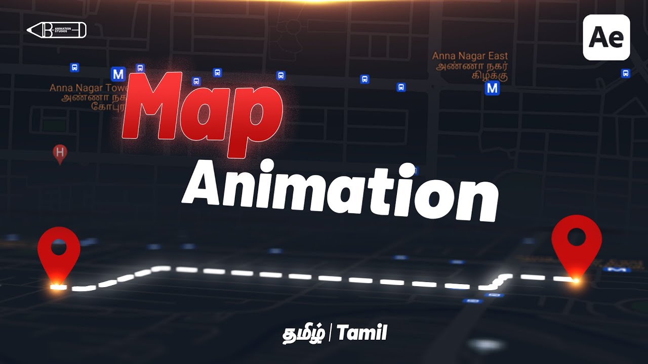 Motion Graphics Styleல Map Animation in After effects 🗺 🌎 | ABT - YouTube
