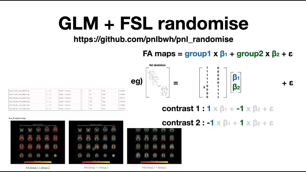 Tutorial: GLM, FSL Randomise and how to summarize results - YouTube