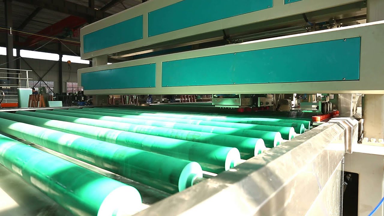 four-edge grinding and washing line - YouTube