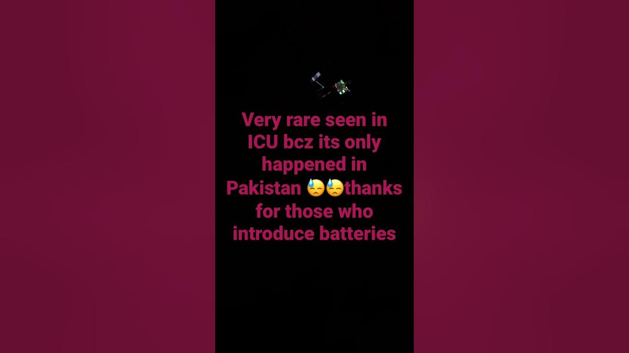 Rare seen in icu 😞 load shedding. Is due to corruption. - YouTube