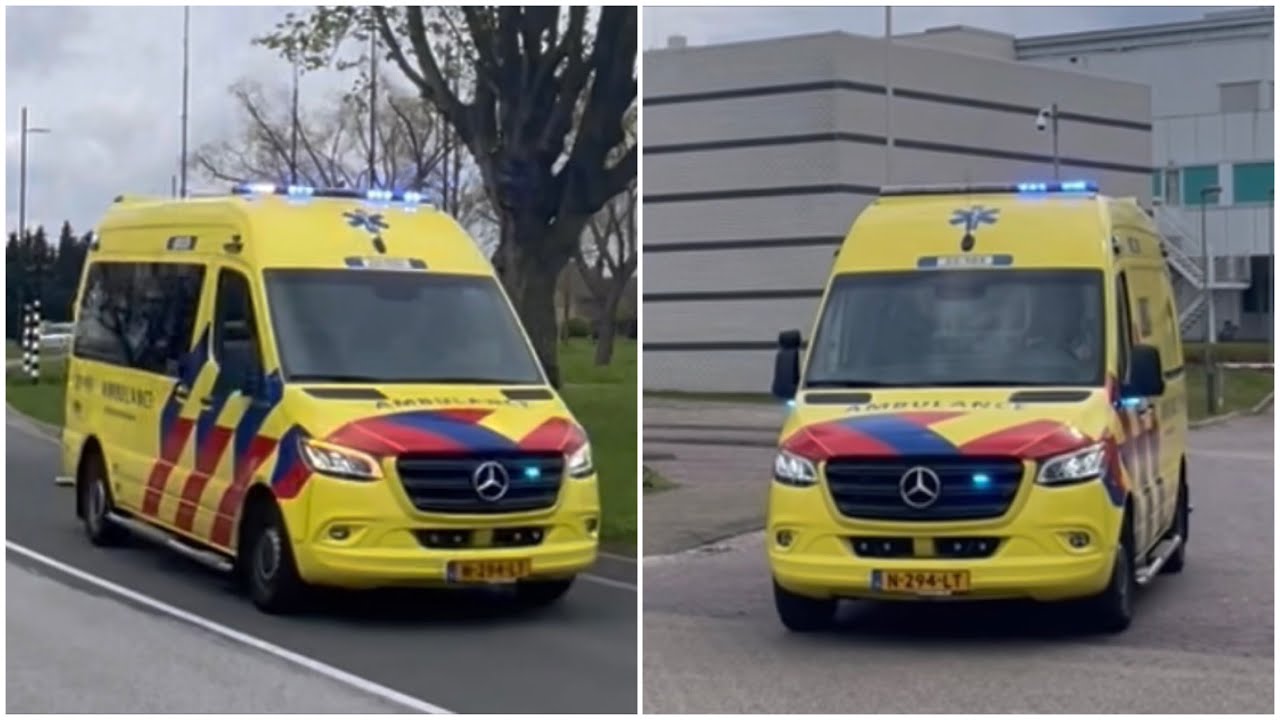 Ambulance 22-103 met spoed naar en van een overplaatsing bij het ...